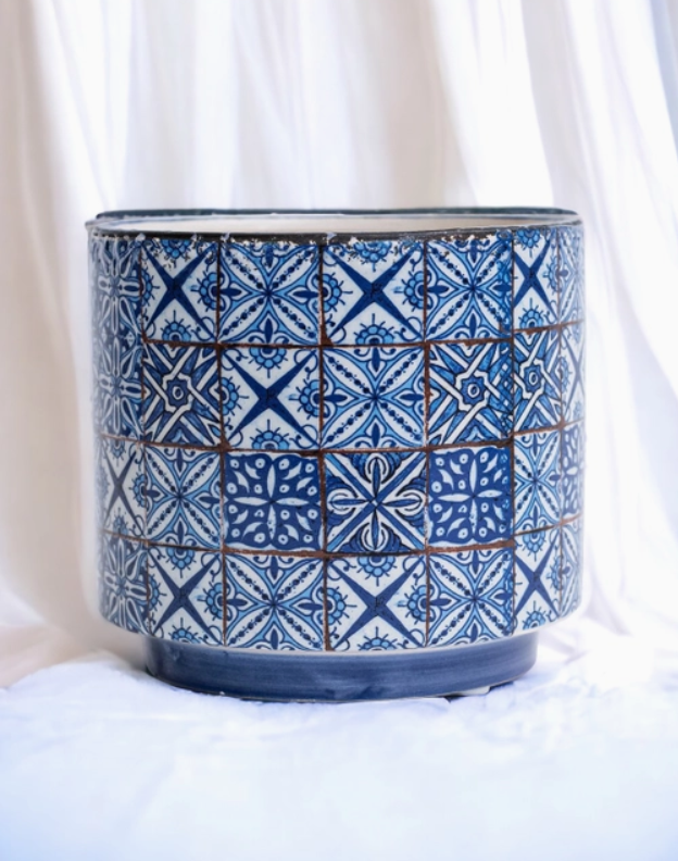 Patterned Blue Plant Pot | Refined: Purveyors of Fine Goods